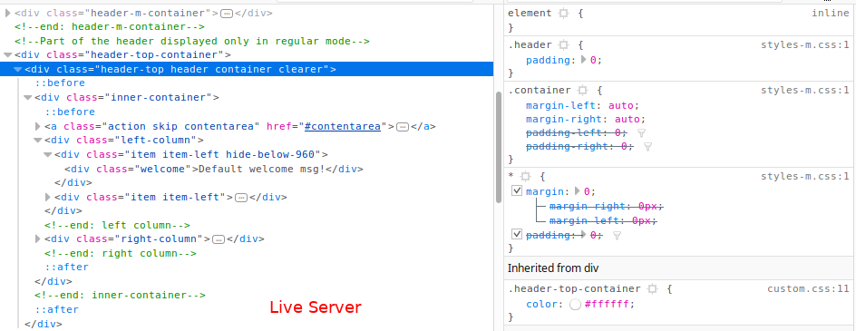 Different output in live server - Magento Forums