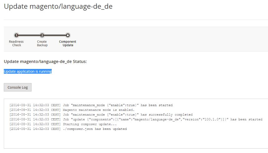 Component manager stuck on "Update application is ... - Magento Forums