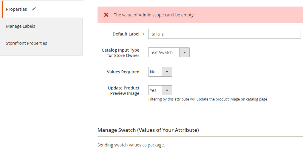 the value of Admin scope can't be empty - Magento Forums