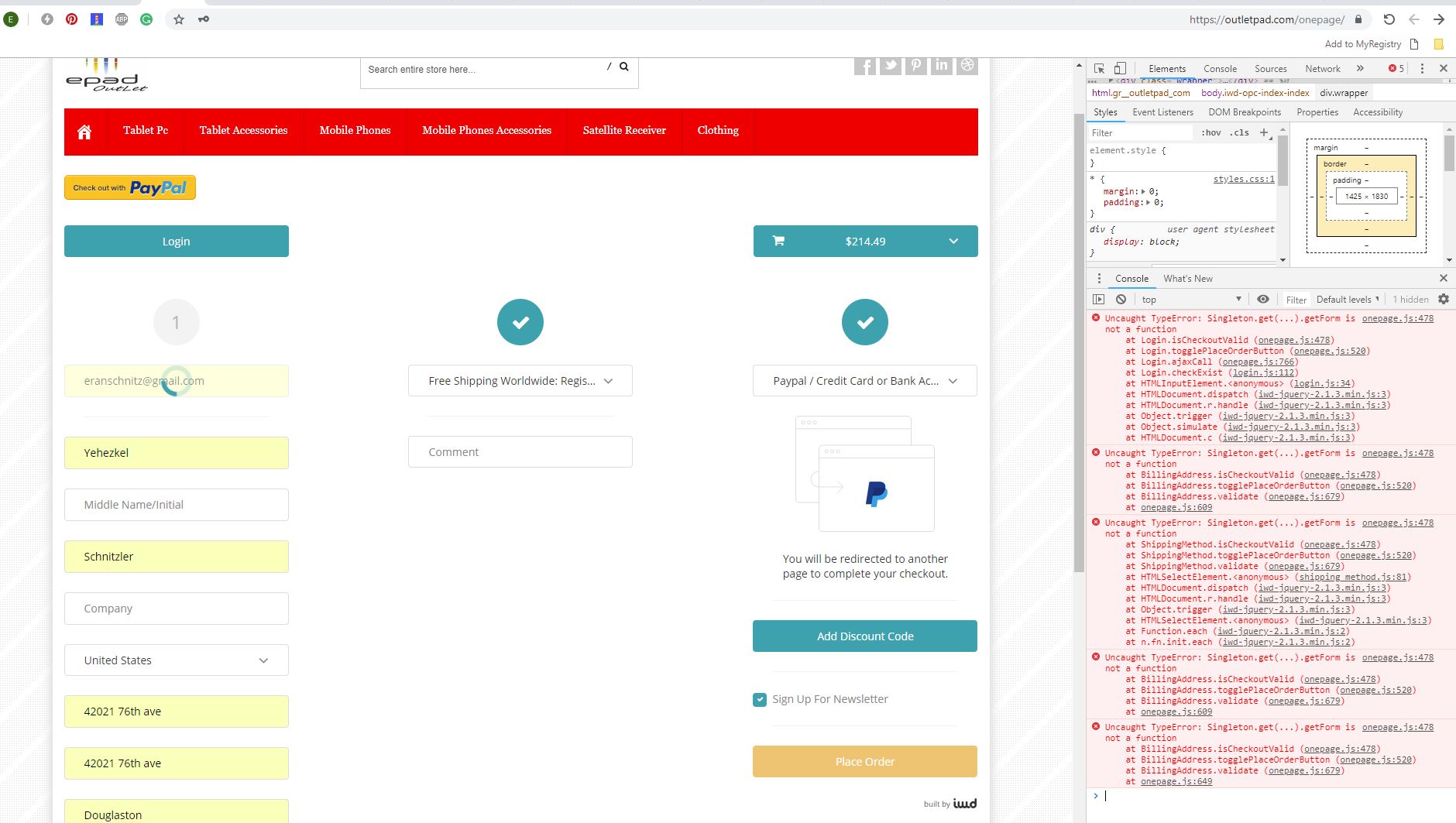 chekout is not working on magento 1.9.2.4 - Magento Forums