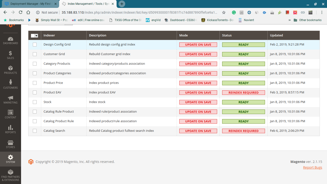 Index Management Error - Magento Forums