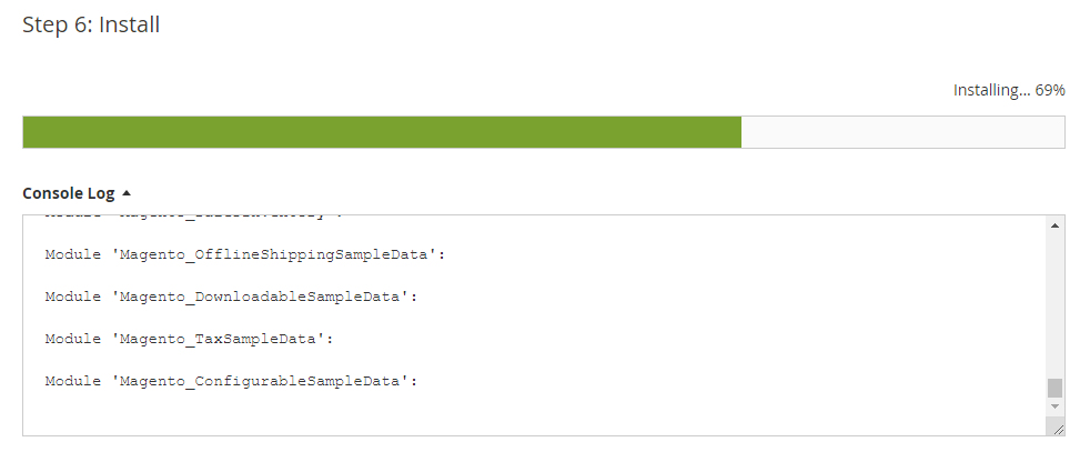 Installation Stuck Magento_ConfigurableSampleData - Magento Forums