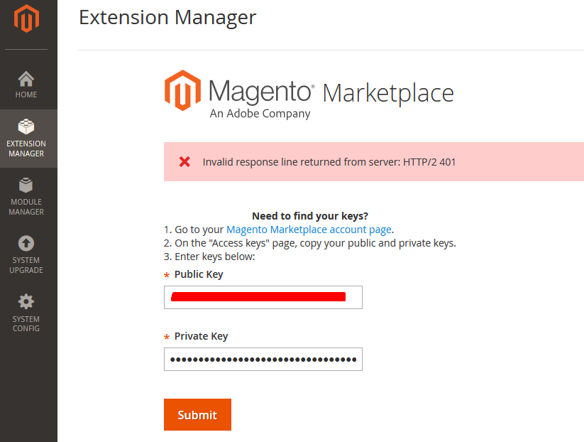 Invalid response line returned from server: HTTP/2... - Magento Forums