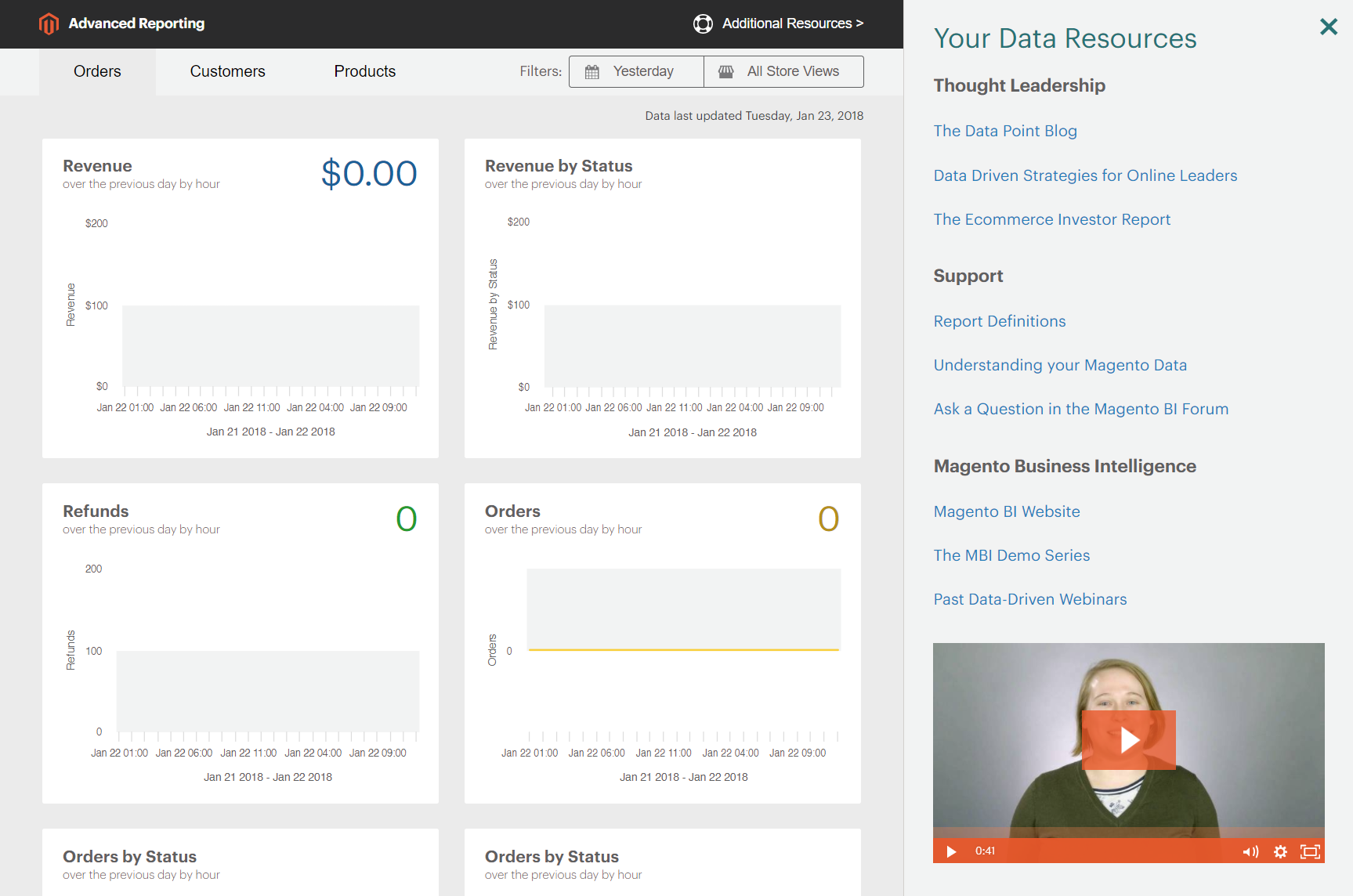 Advanced Reporting doesn't work and there is an er... - Page 2 - Magento Forums