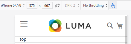 add text to mobile header section luma theme - Magento Forums