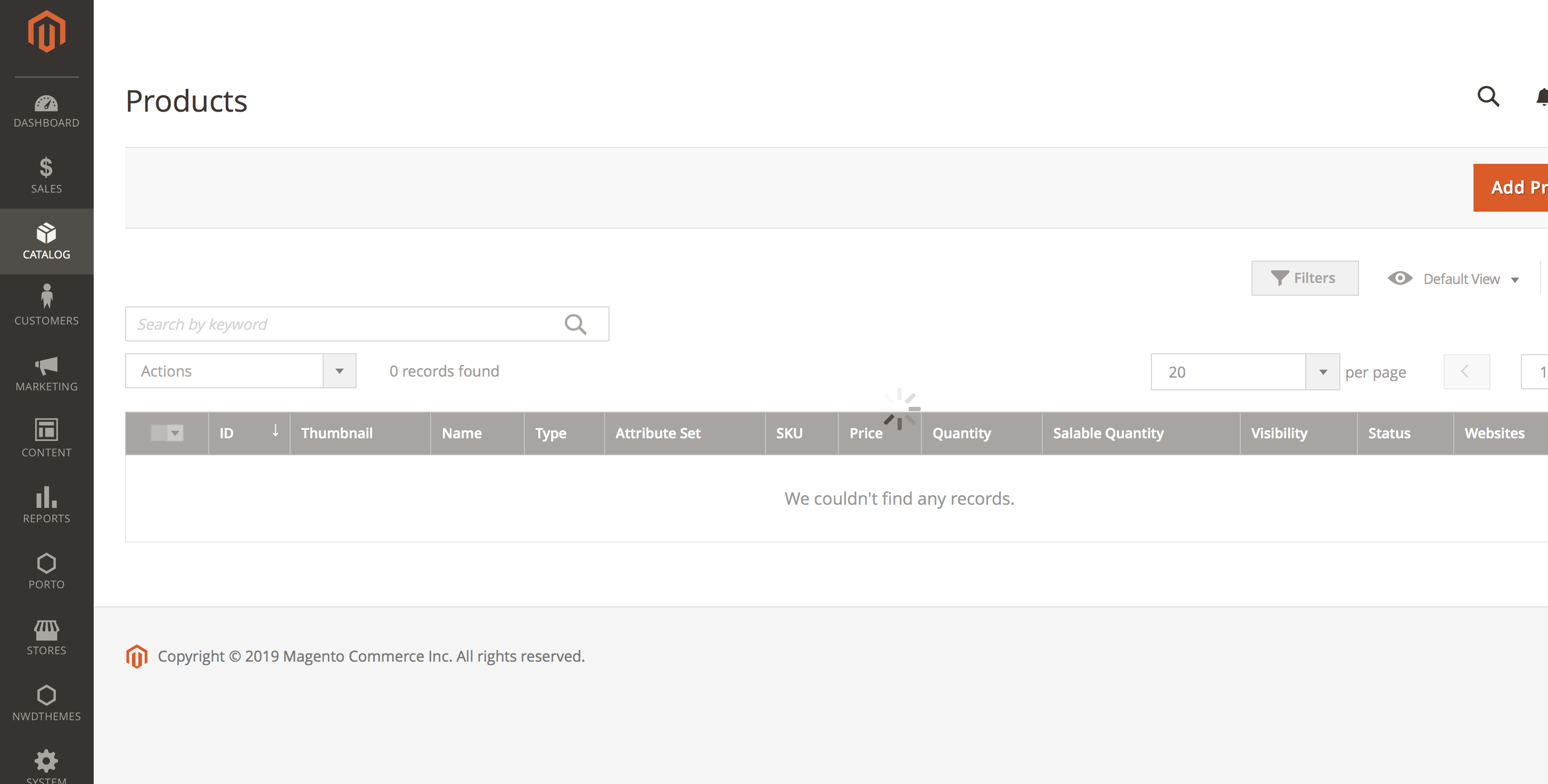 Catalog Product and Sales section won't load in ba... - Magento Forums