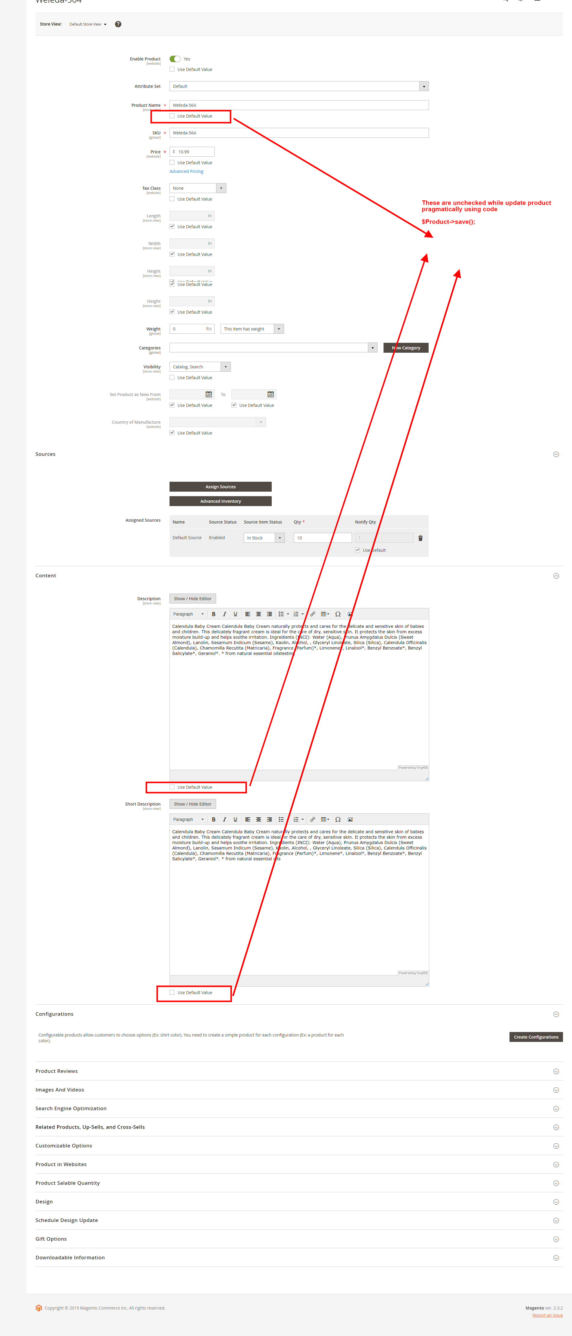 Solved Use Default Values Checkbox Unchecked While Upda Magento Forums
