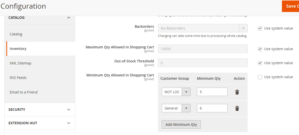Different Minimum Product Qty Frontend And Backend Magento Forums