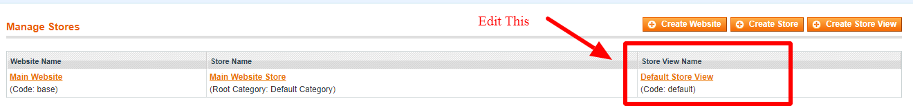 Solved: Can i change default store view to company name - Magento Forums
