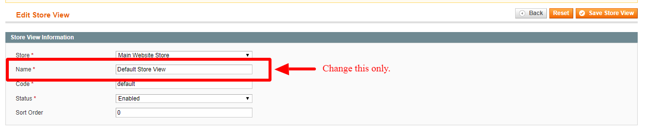 Solved: Can i change default store view to company name - Magento Forums