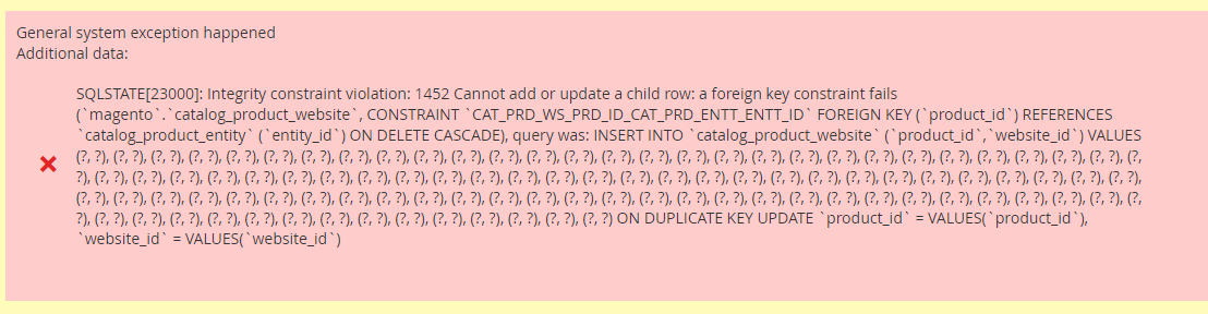 452 Cannot add or update a child row: a foreign ke... - Magento Forums