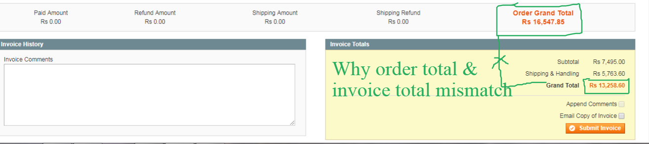 How to solve order total and invoice total mismatc... - Magento Forums