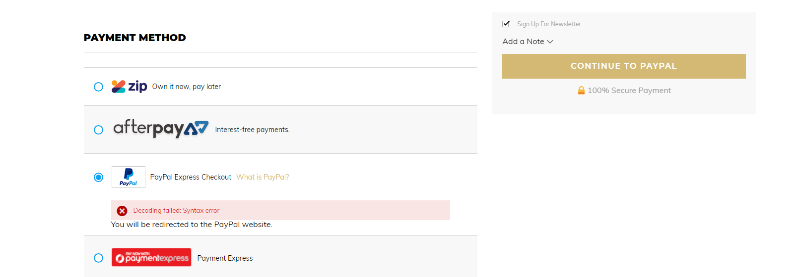 Getting Decode failed syntax error with Paypal pay... - Magento Forums