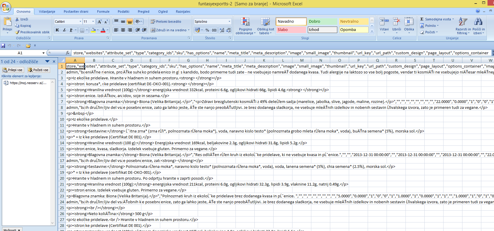 Problems Exporting Product Data In Magento Magento Forums