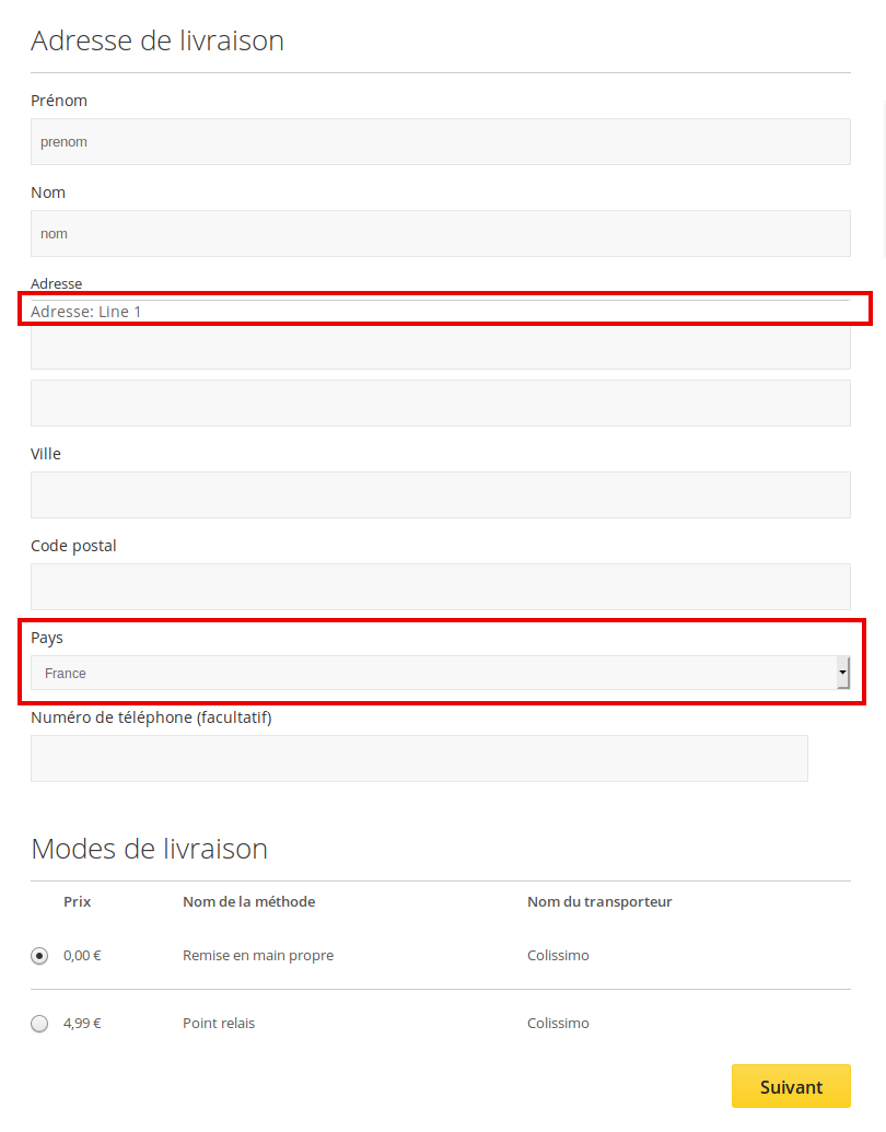 How to remove "Address: Line 1" and Country on the... - Magento Forums