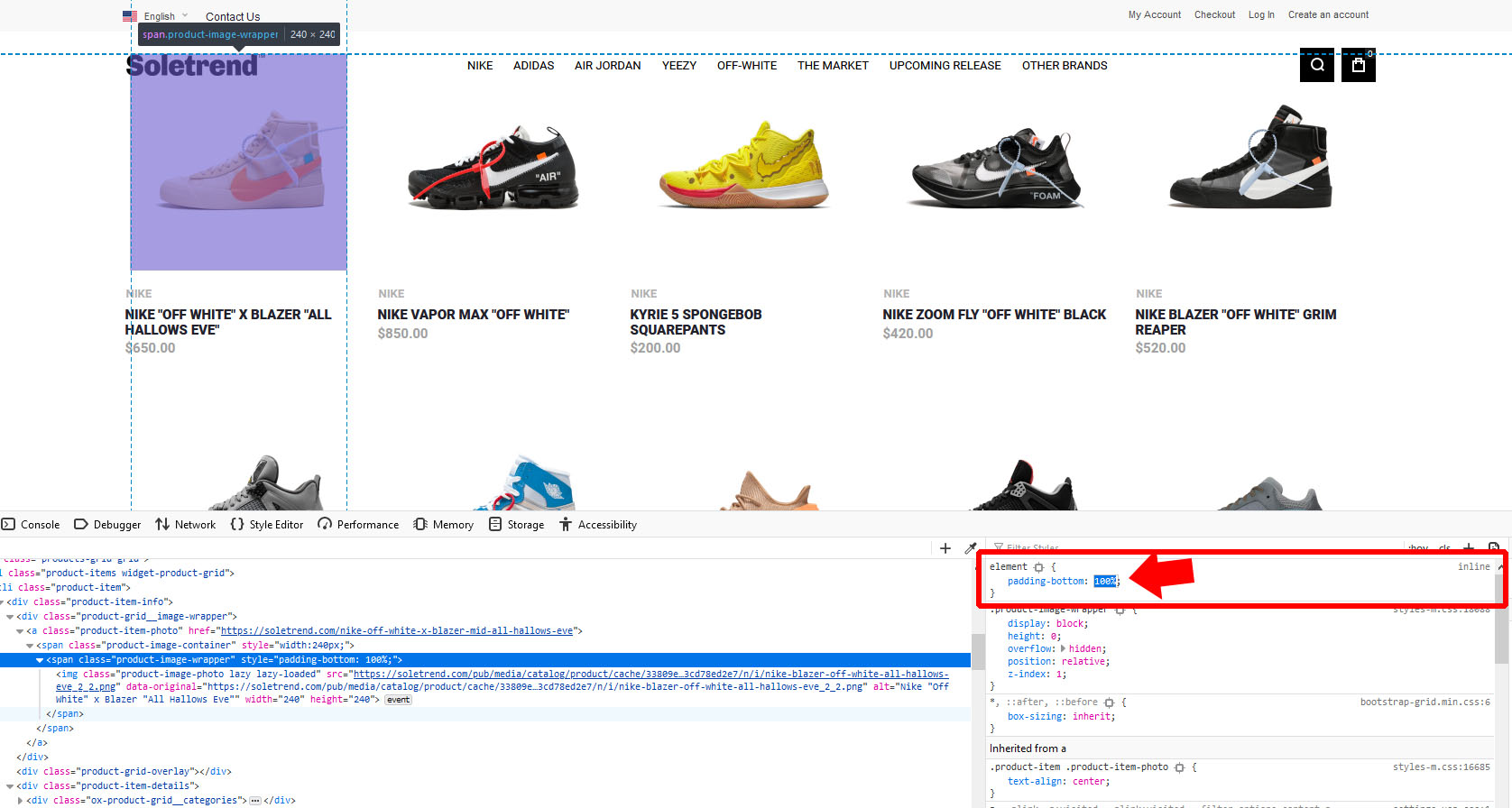 Solved: Adjust Element inline padding-bottom - Magento Forums