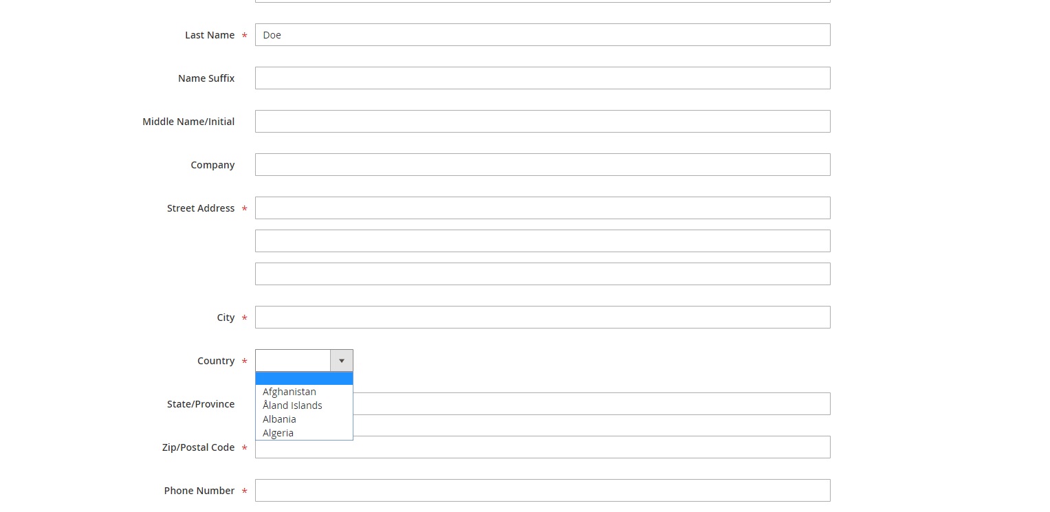 Creating/Modifying customer's address country in a... - Magento Forums