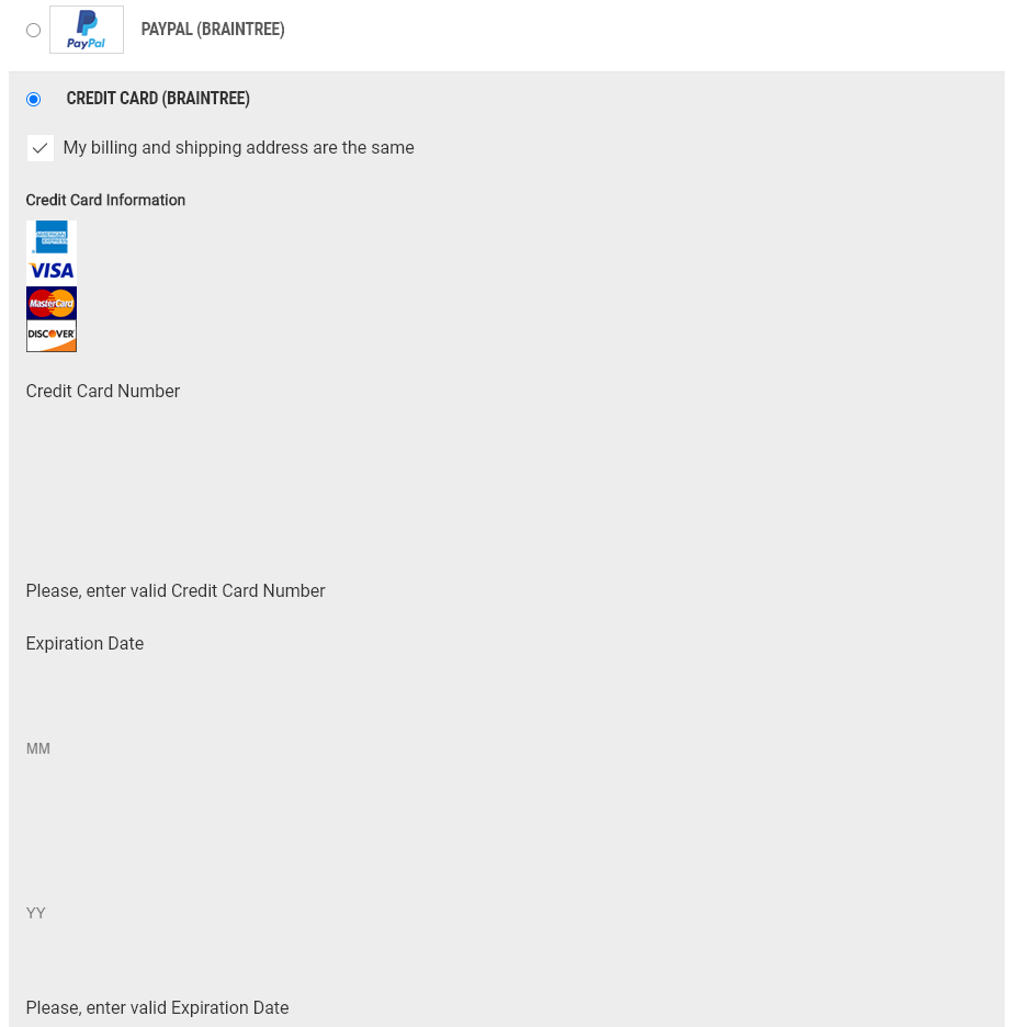 Magento 2: Braintree Credit Card Form - Magento Forums