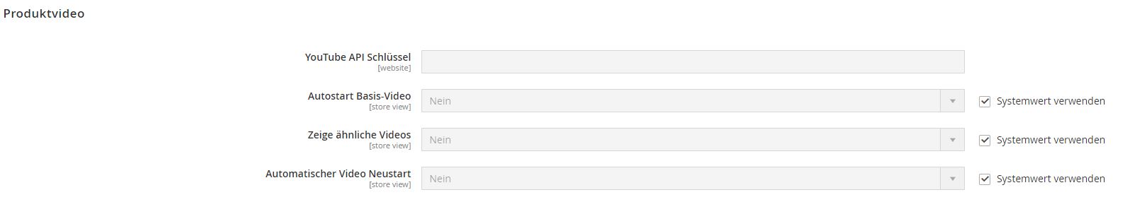 Solved: Youtube API key Field greyed out - why? - Magento Forums