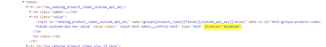 Solved: Youtube API key Field greyed out - why? - Magento Forums