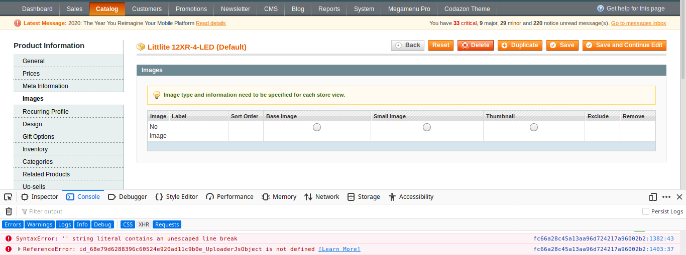 Upload Product Image button in Admin panel of Mage... - Magento Forums