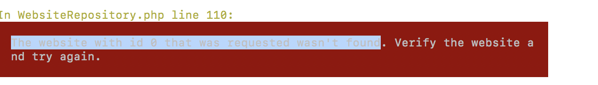 The website with id 0 that was requested wasn't fo... - Magento Forums