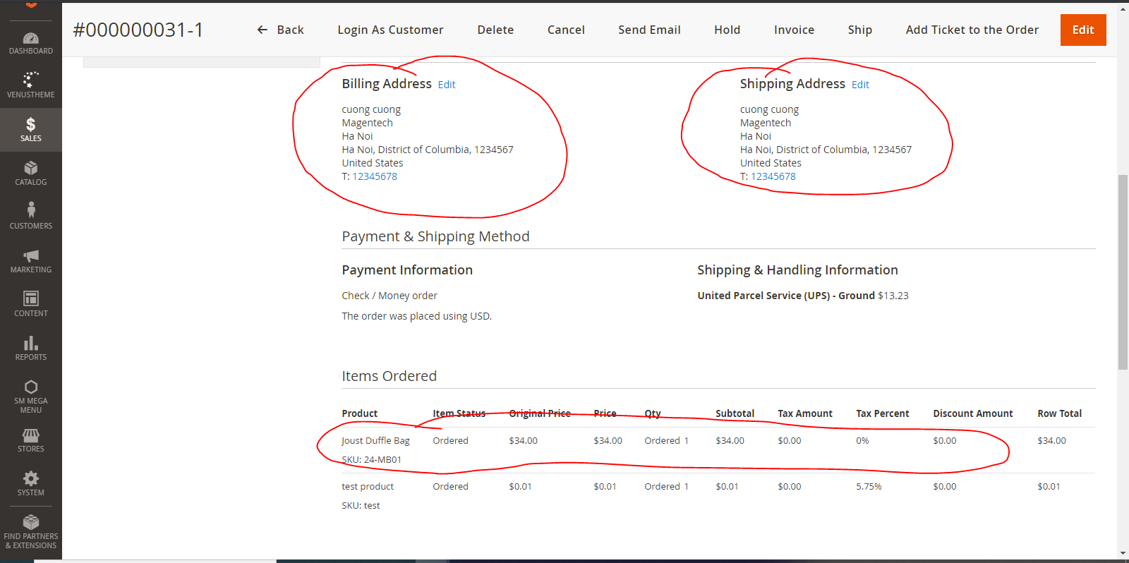 Orders have wrong address information and have ran... - Magento Forums