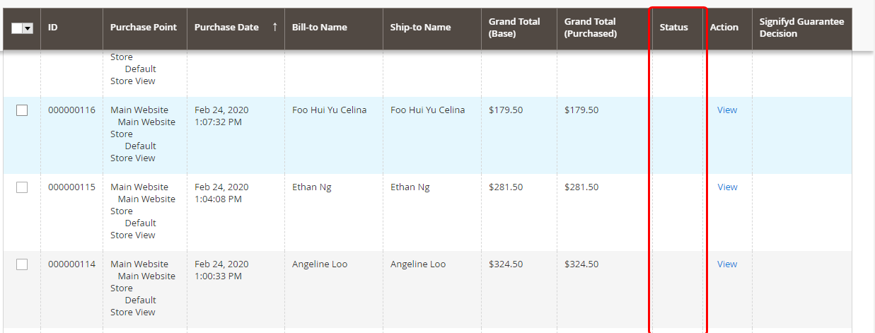 Solved: Order status dropdown not showing options - Magento Forums