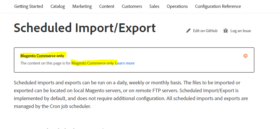 Solved: Schedule Import/Export - Magento Forums