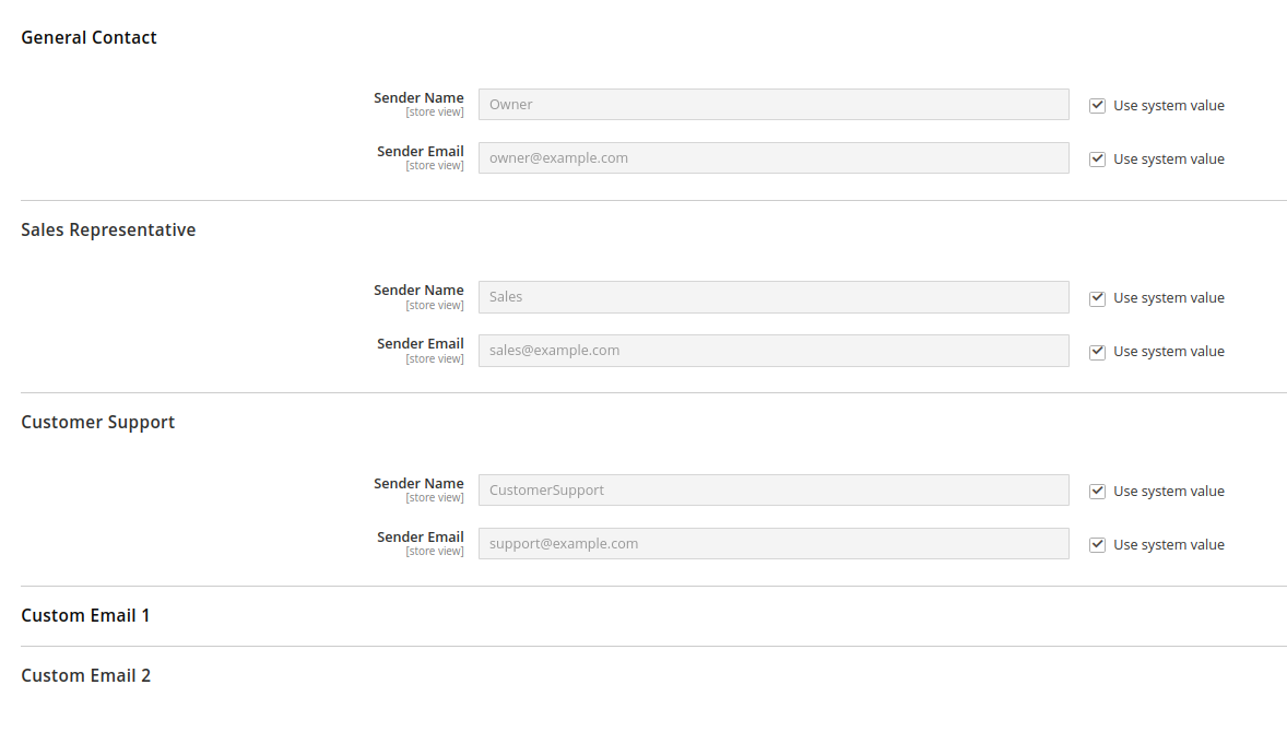 Solved: Get Store email addresses programmatically - Magento Forums