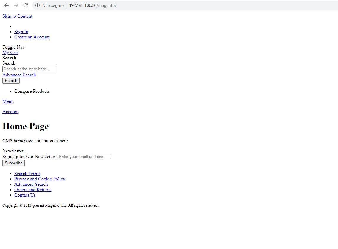 initial page and admin error - Magento Forums