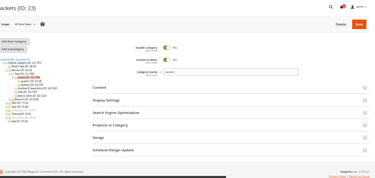 Content > Product categories not visible v.2.3.5 - Magento Forums