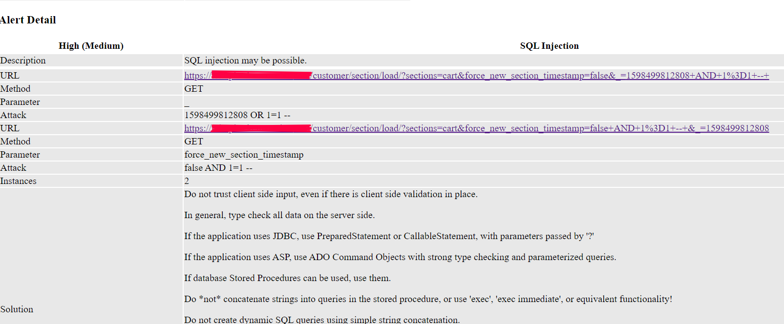 SQL injection, high risk on customer section load:... - Magento Forums