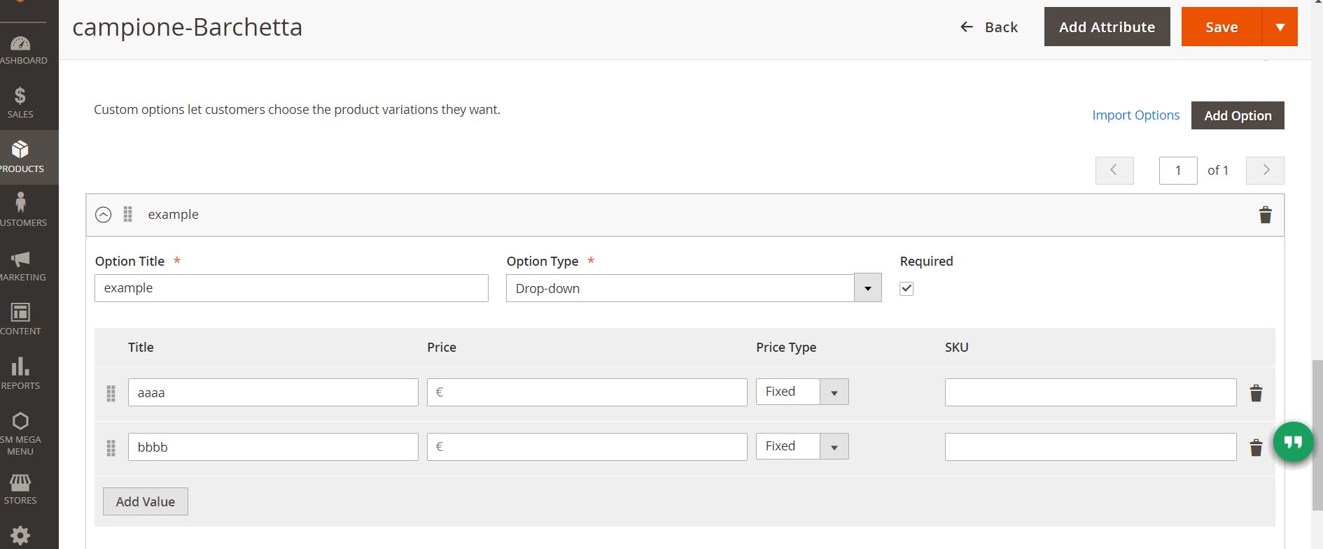 Configurable product with options - Magento Forums