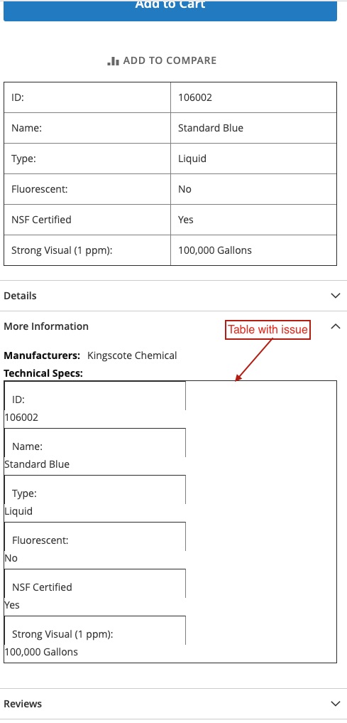 how to customize Table in product detail tab - Magento Forums