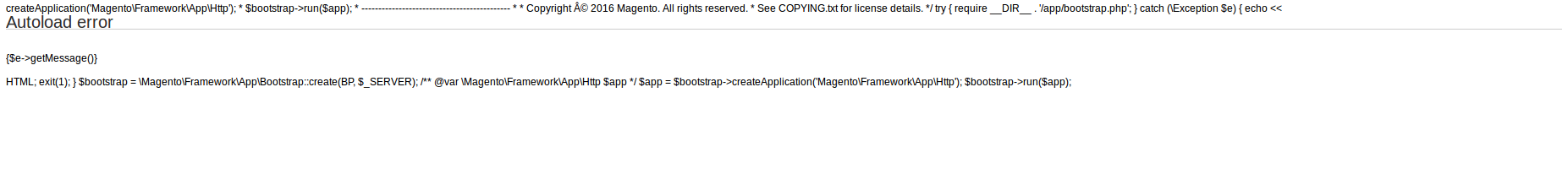 Autoload Error on localhost - Magento Forums Autoload Error on localhost - Magento Forums