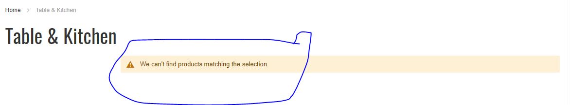 we can't find products matching the selection, err... - Magento Forums