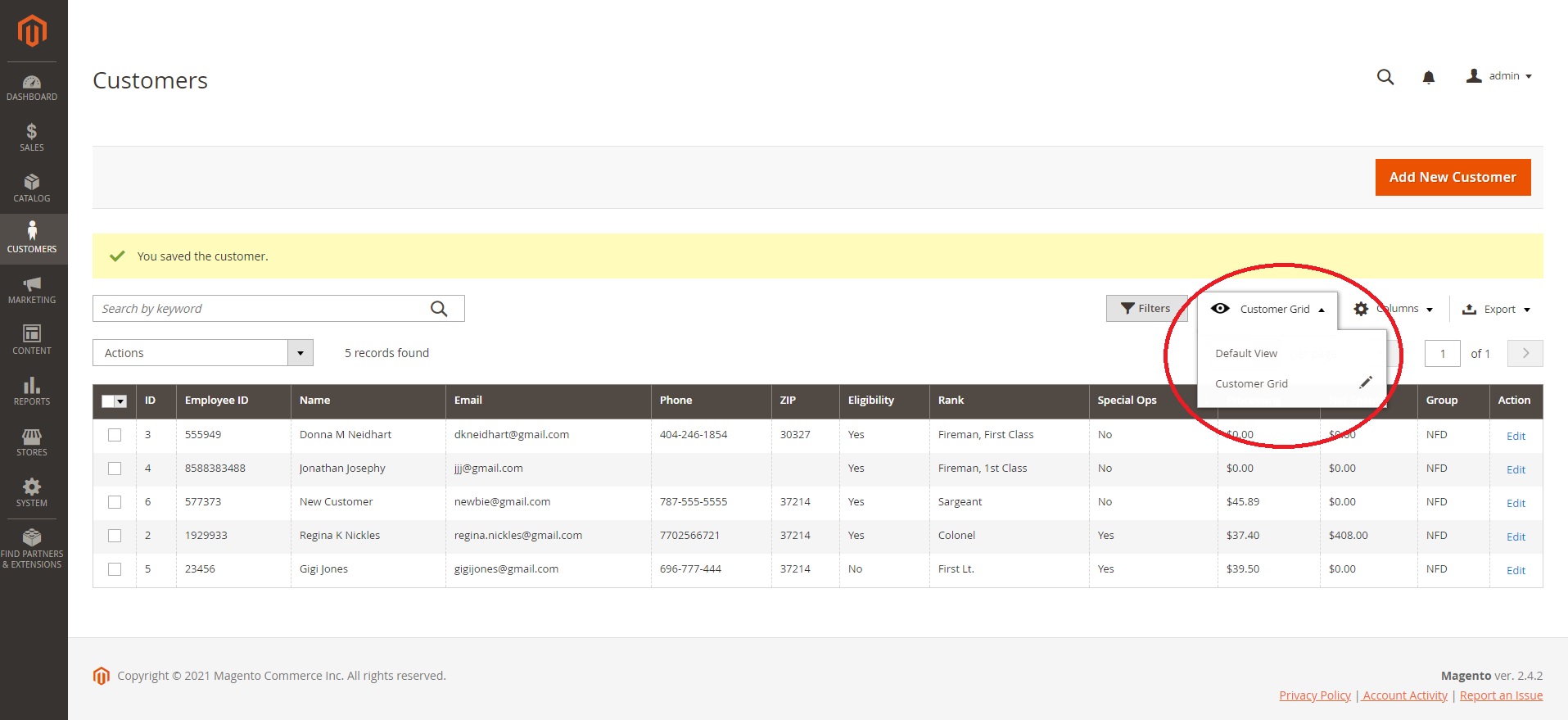Default View for Admin Grids - Magento Forums