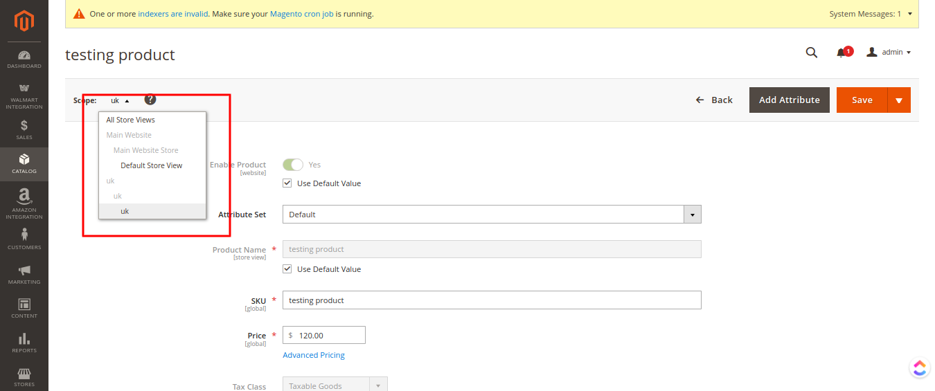 Change product store scope by default - Magento Forums