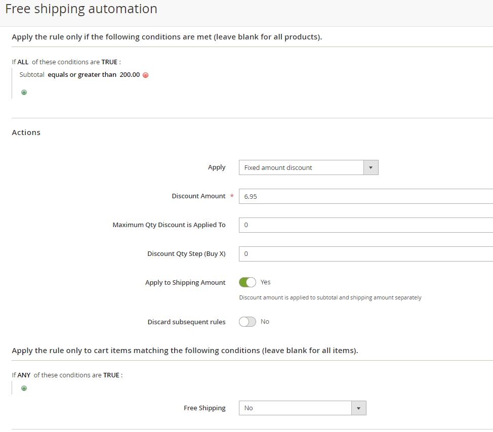 Solved: Setting up automatic free shipping for orders over... - Magento Forums