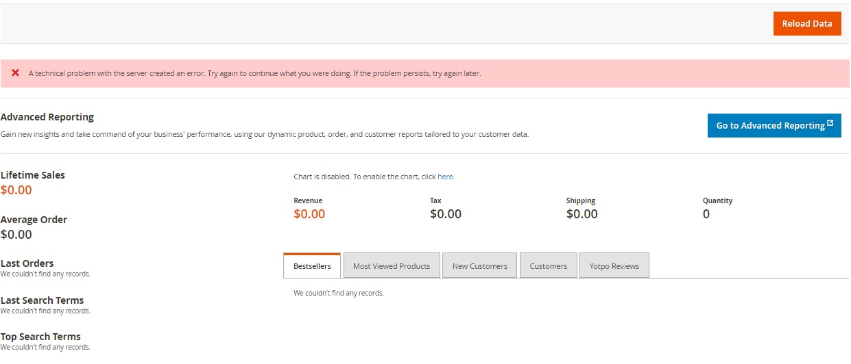A technical problem with the server created an err... - Magento Forums