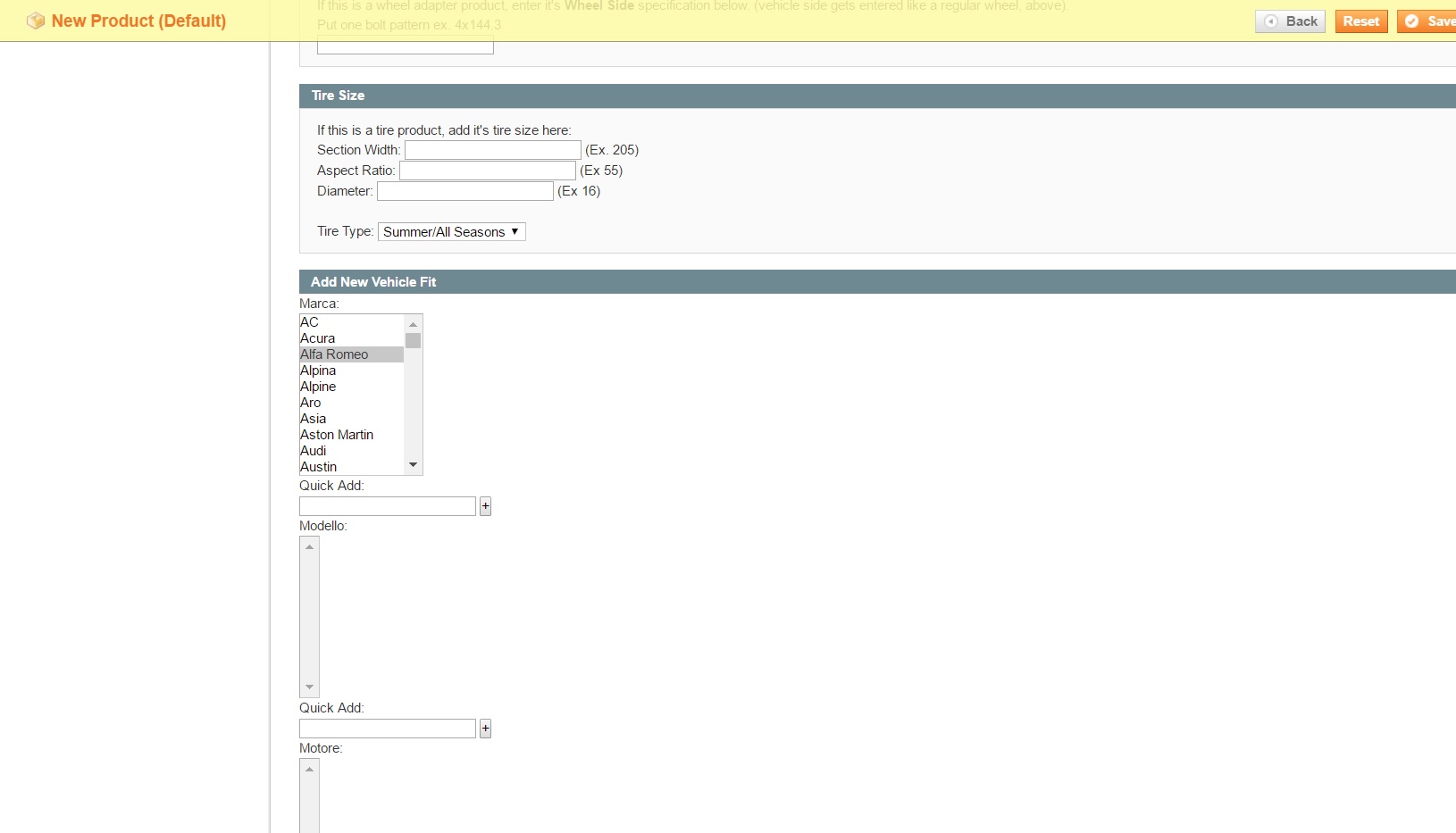 Attributi come Informazioni - Magento Forums
