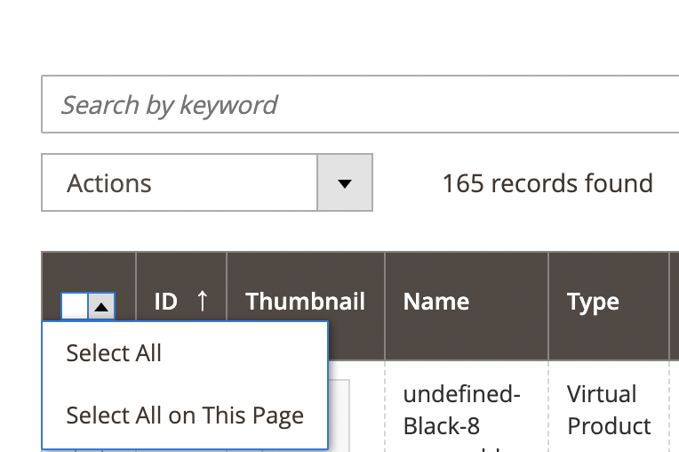 Incorrectly select all products in specific stores... - Magento Forums