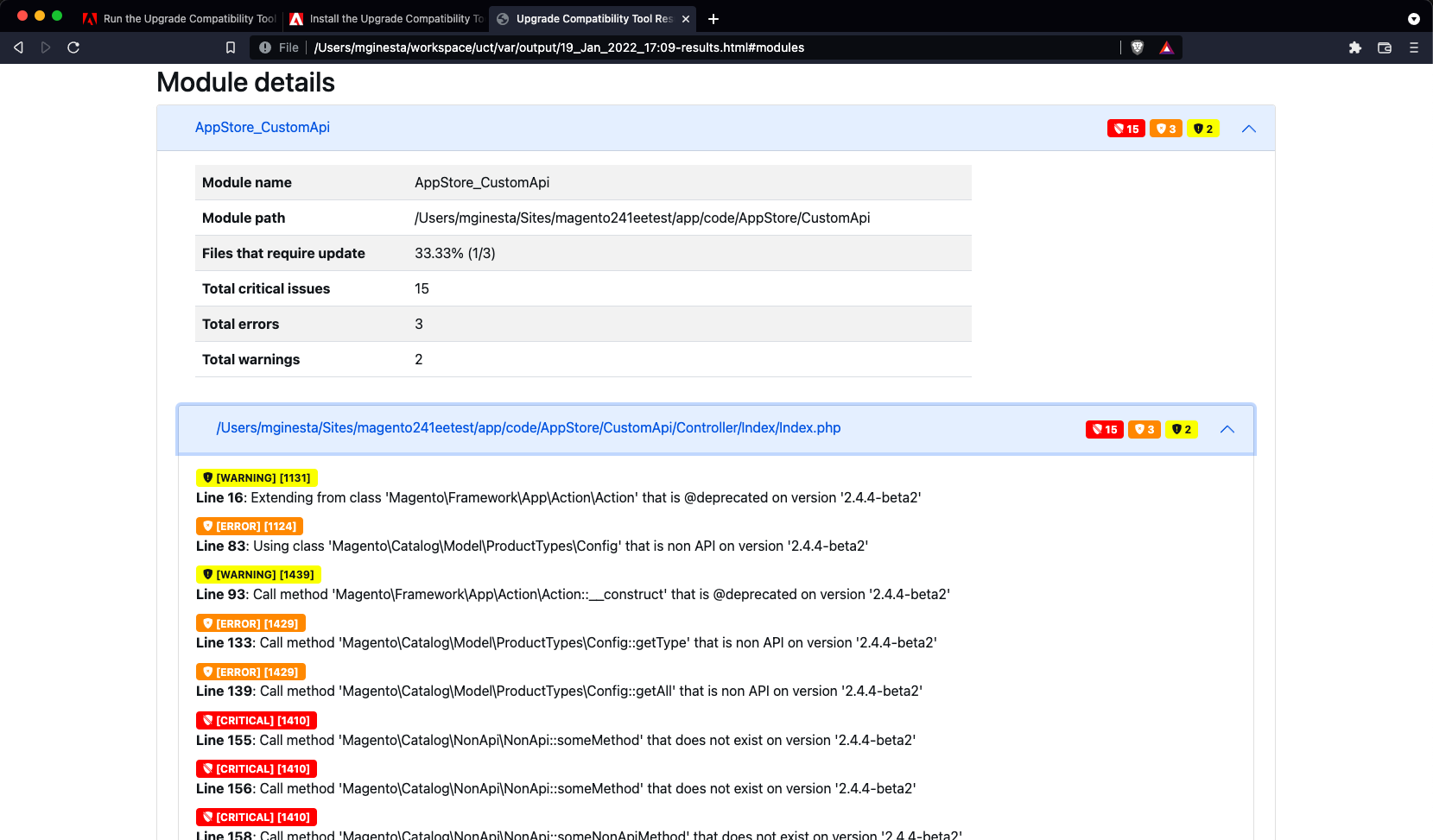 Running the Upgrade Compatibility Tool through the... - Magento Forums