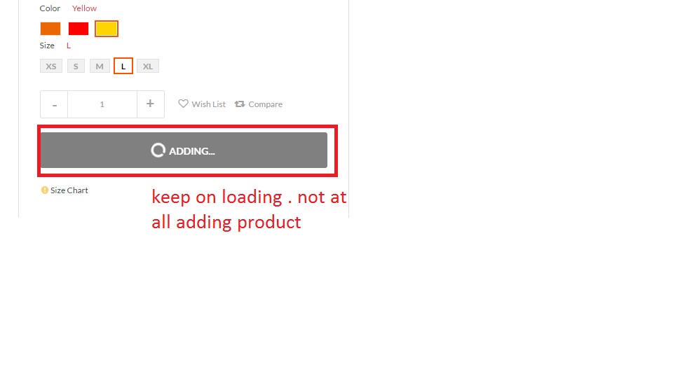 keep on loading while clicking on add to cart butt... - Magento Forums