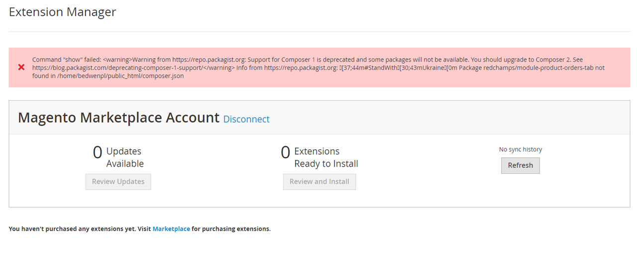 Magento 2.3.2 CE - Cannot Access Extension Manager - Magento Forums