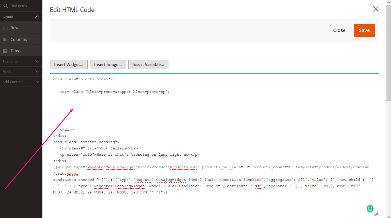 How can I remove top 6 pictures from luma home/pro... - Magento Forums
