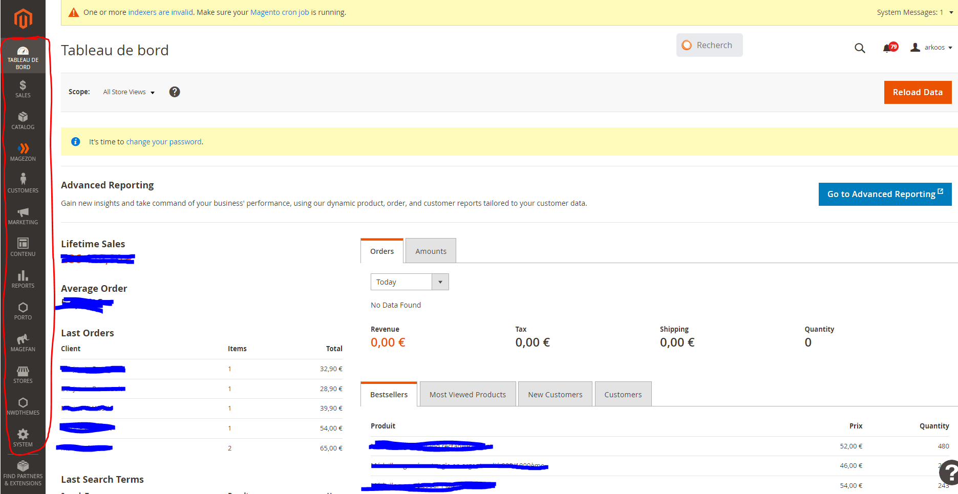 Admin panel sidebar links doesn't work and can't s... - Magento Forums