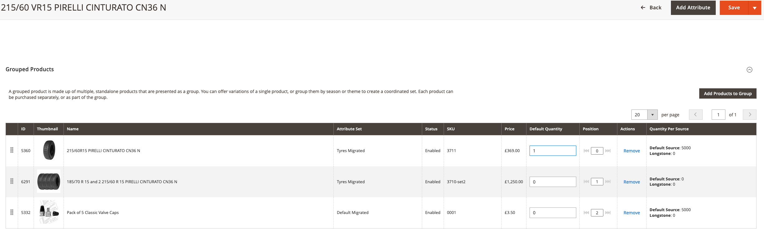 Grouped Product Default Quantity bulk set to 0 - Magento Forums